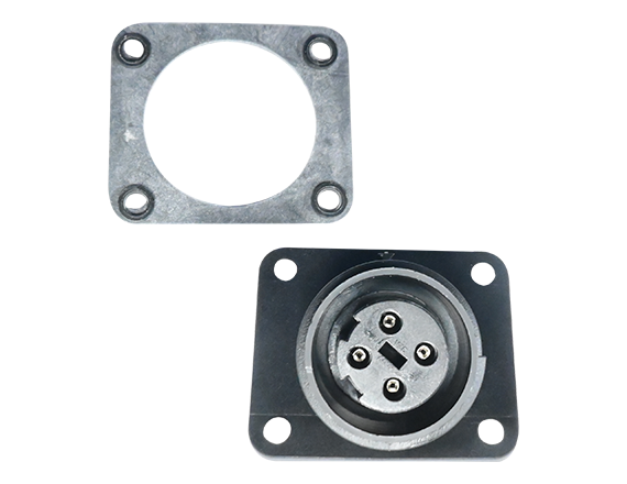 Flange Panel Mount Connector – 4-Contact Socket, Polyamide | Products ...